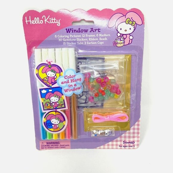 Hello Kitty | Toys | Hello Kitty Easter Window Art Craft Stain Glass ...